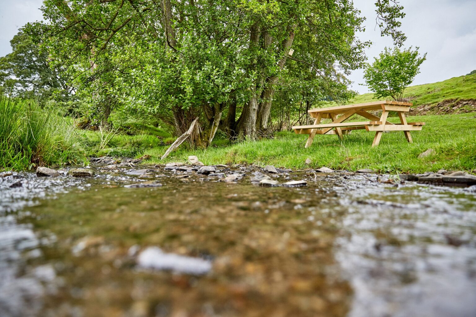 The Burrow | turf roof cabin with hot tub | Powys