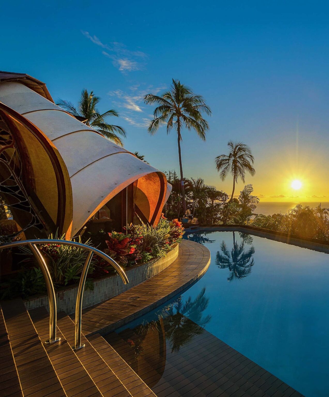 The Onion House | uniquely shaped architectural gem with pool | Hawaii