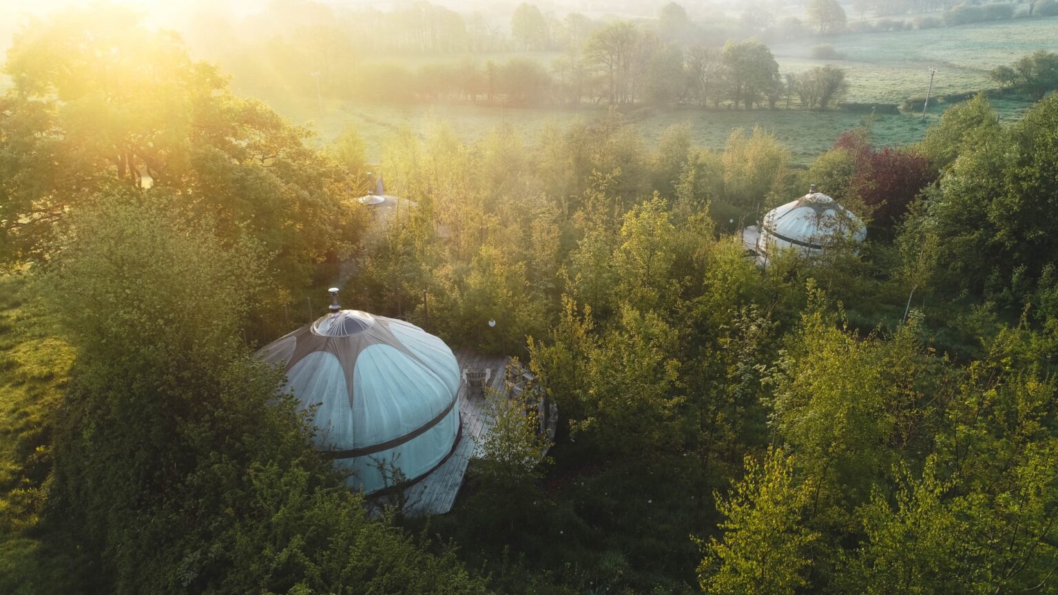 The Secret Yurts bespoke eco hot tub yurt glamping in Wales