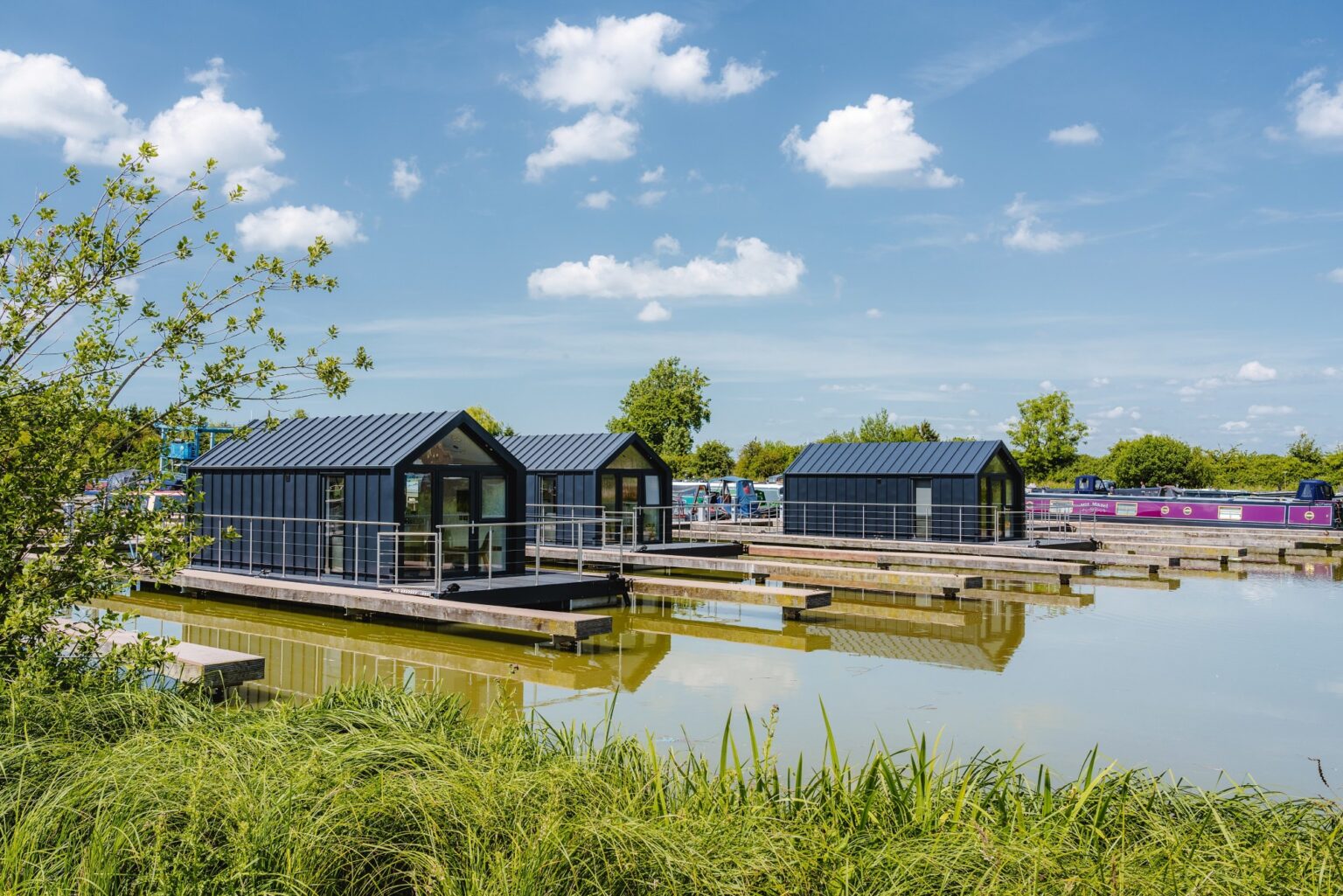 Tattenhall Marina Floating Pods glass-fronted pods Shropshire