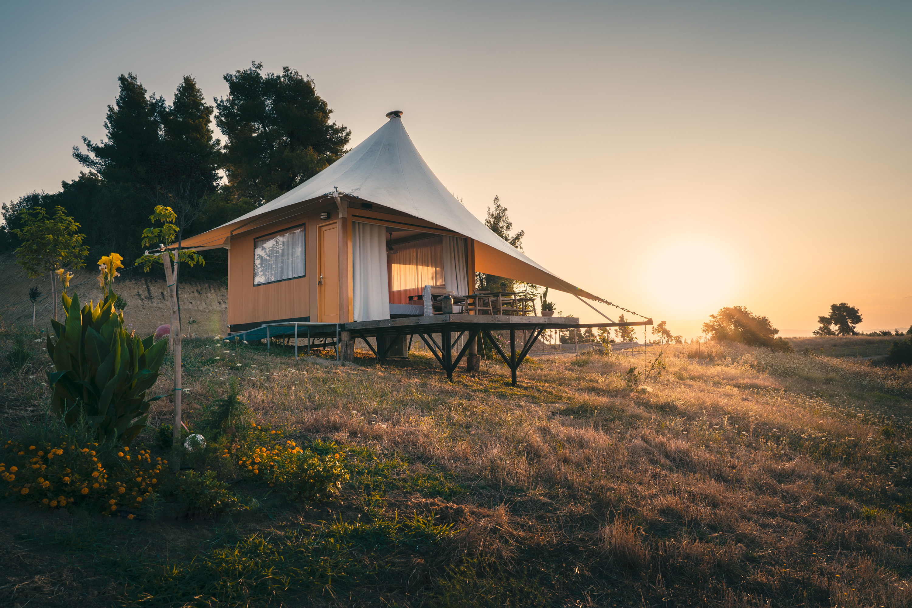 iHouse Village unique tent/hut-style structures Halkidiki Greece