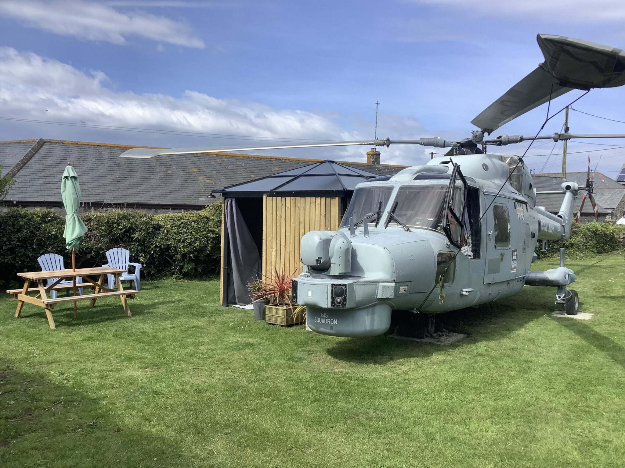 Haelarcher Helicopter Glamping | converted Navy copter | Lizard