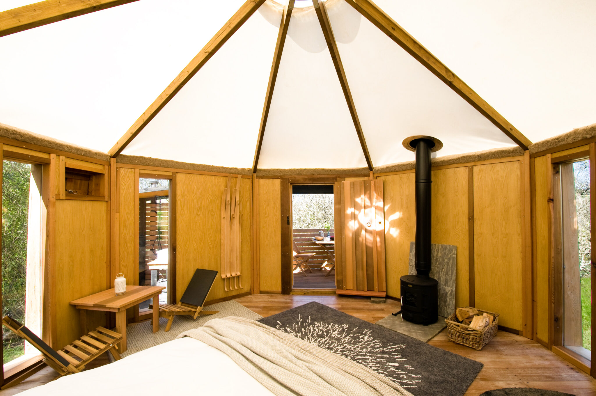 Zen Den at Westley Wood | woodland cedar cabin in the Cotswolds