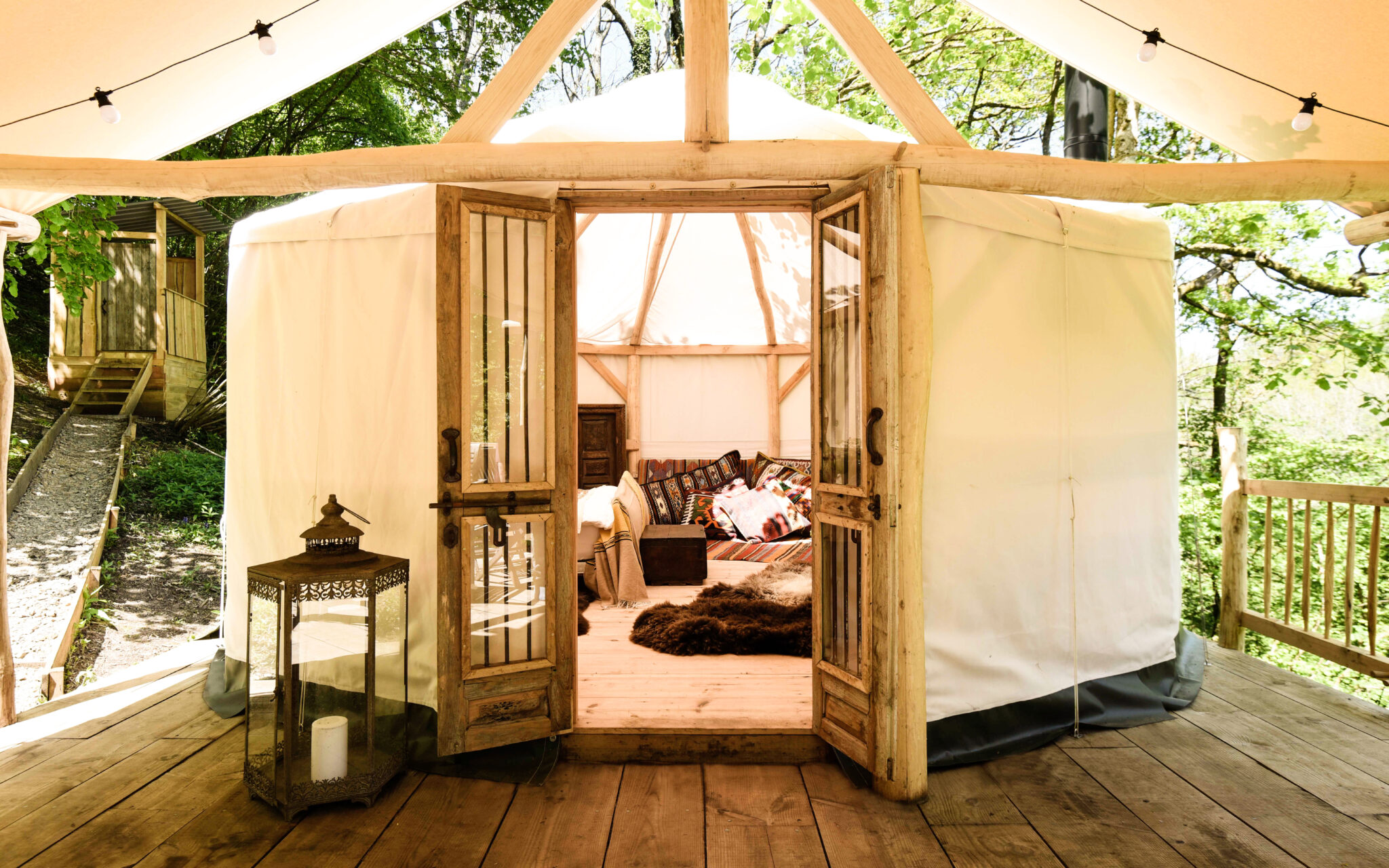 The Far Out Yurt | family glamping with hot tub in the Cotswolds