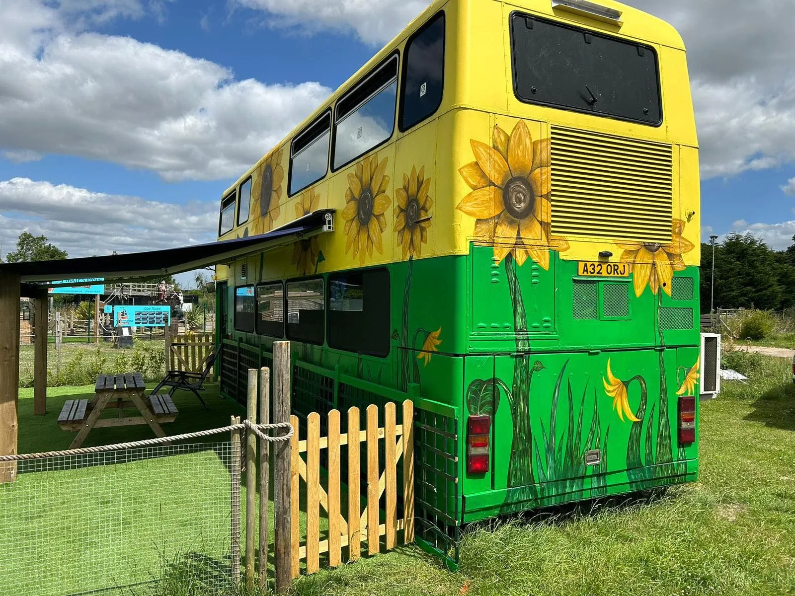 Sunflower Sally Glamping Bus