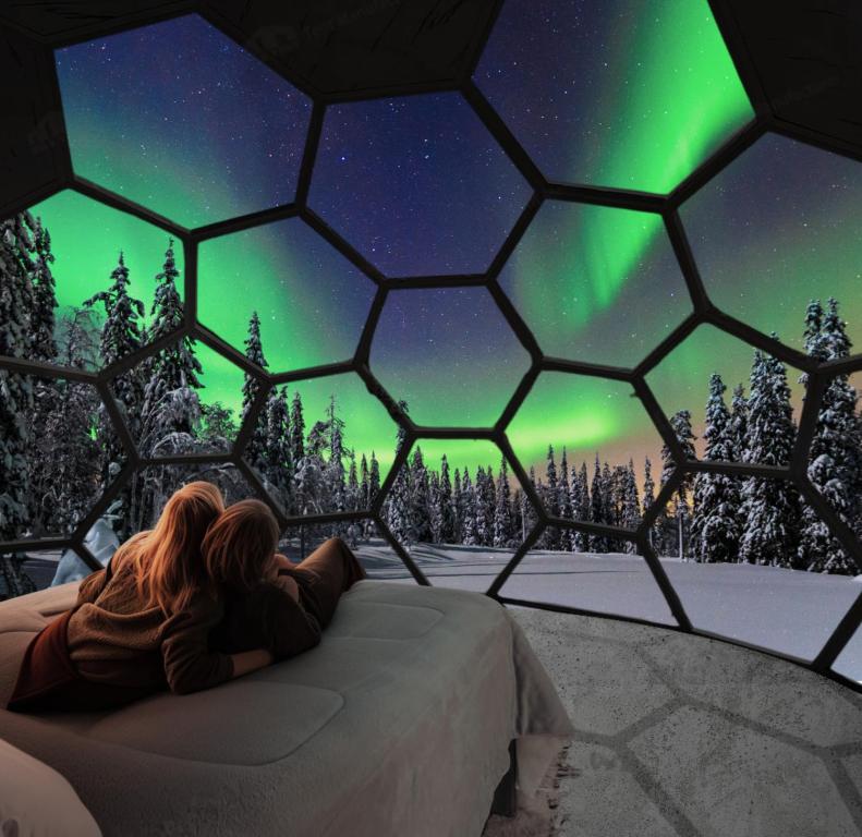 SKOG Aurora Igloos with panoramic views of Swedish Lapland