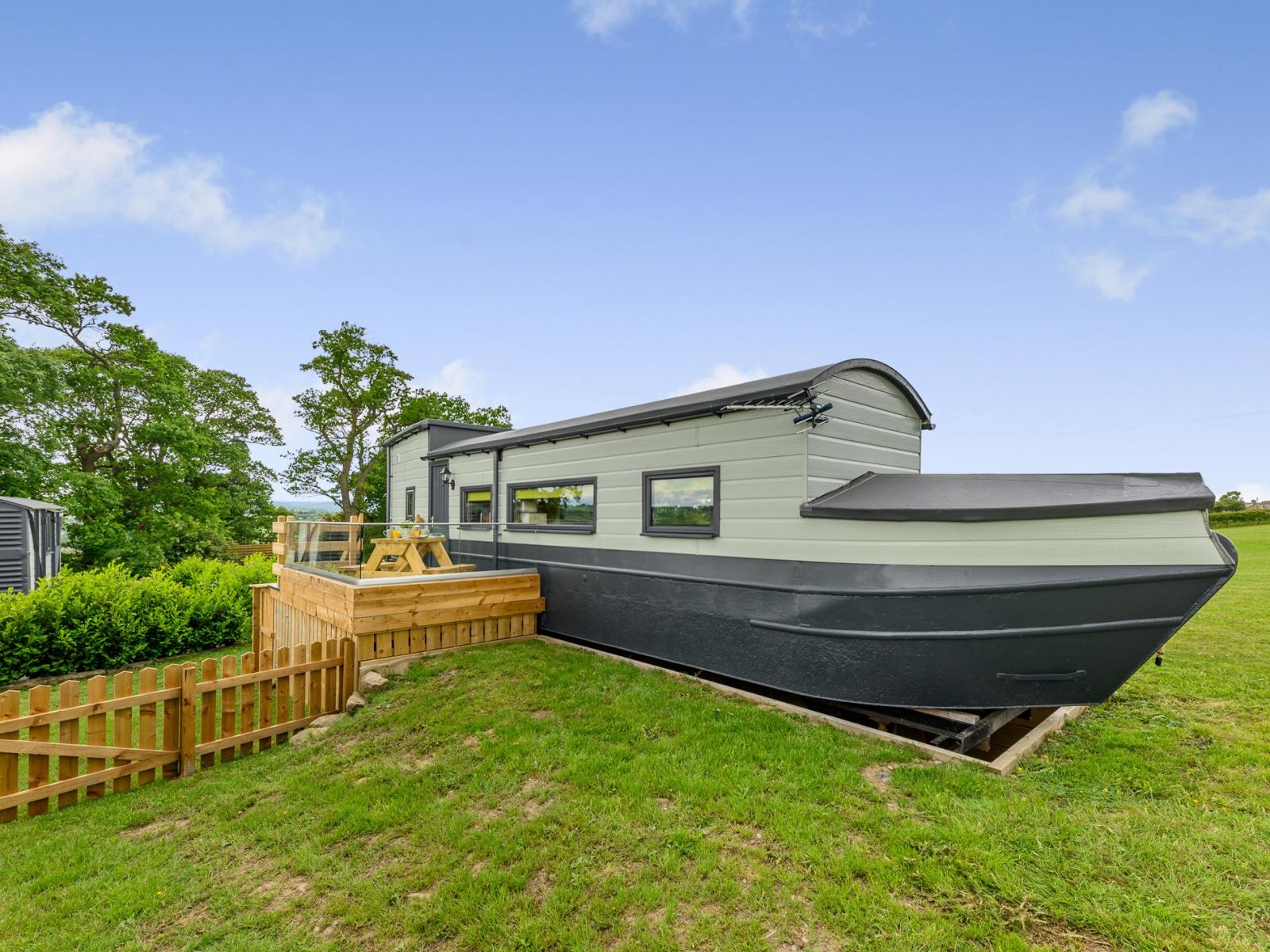 Floral Barge quirky moored glamping boat Durham